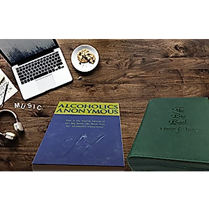 Green AA Bookcover with Big Book of Alcoholics Anonymous Included You Get Both