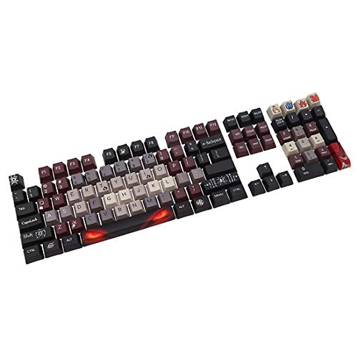 YBEST, YIFAN 108Pcs PBT Dye-sub OEM Profile Keycaps Set for 61648796104 Customized Gaming Mechanical Keyboard - Ninetales