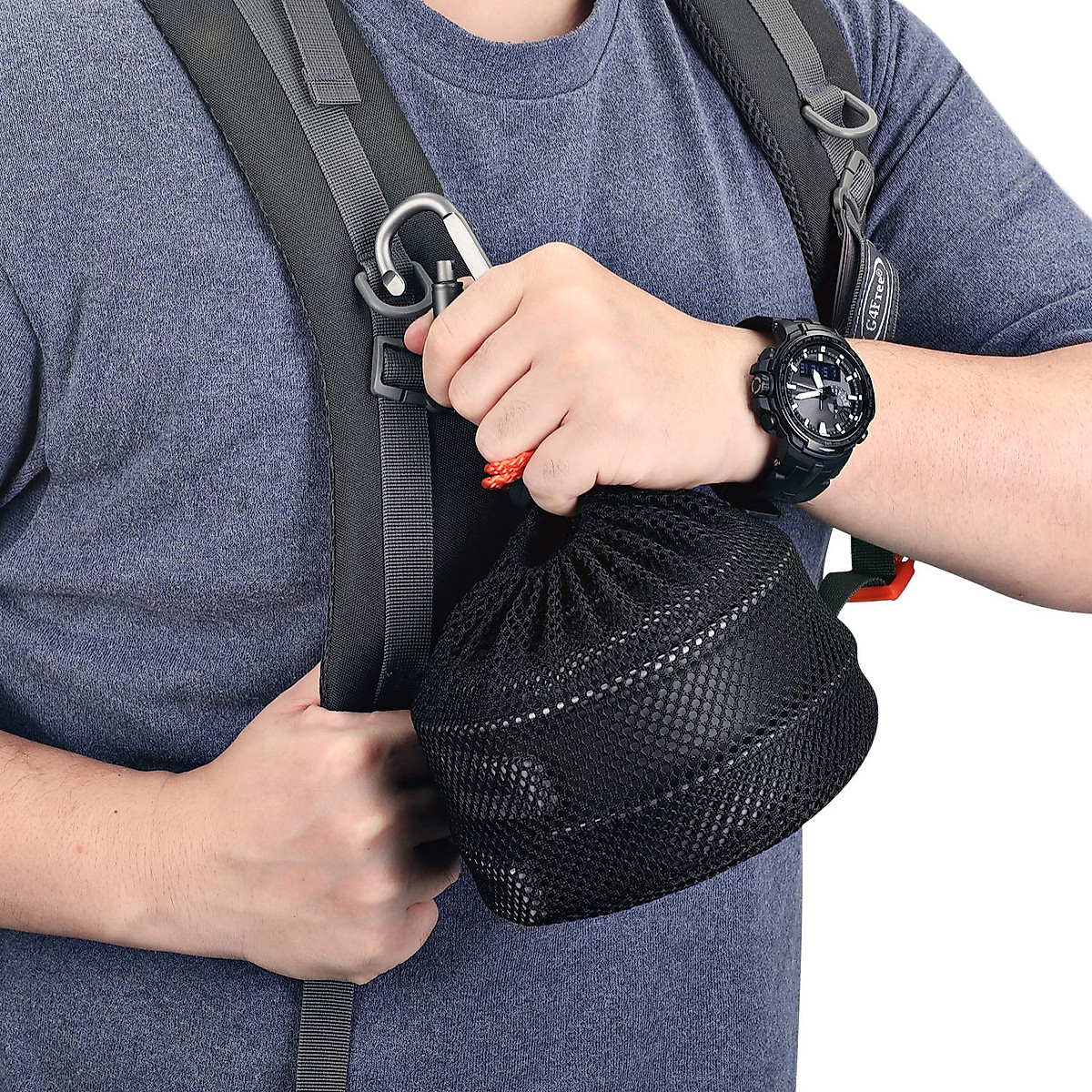 G4Free 11PCS/13PCS Camping Cookware Mess Kit Hiking Backpacking Picnic Cooking Bowl Non Stick Pot Pan Knife Spoon Set(11PCS Black)