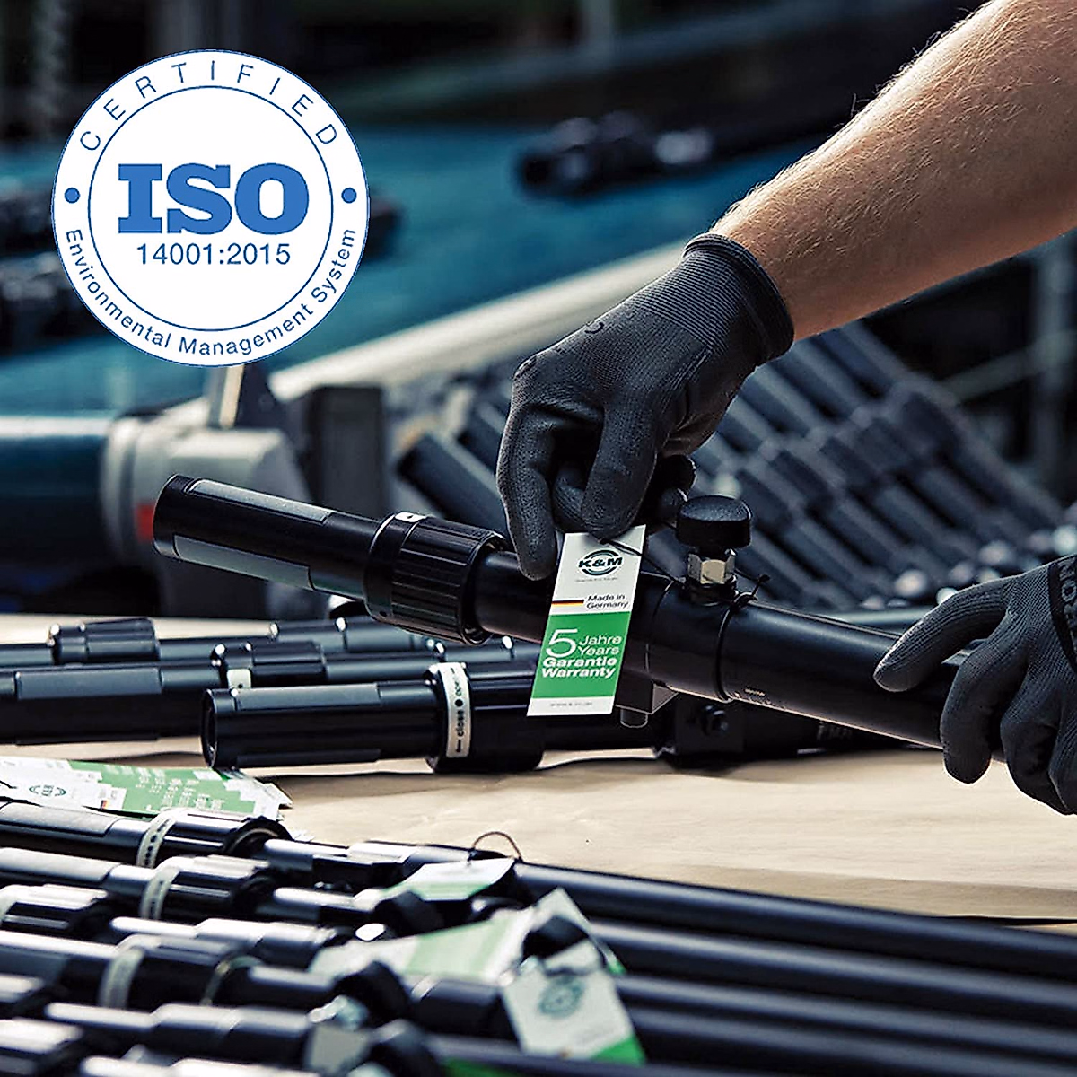 K&M König & Meyer 23600.500.55 Microphone Bar Mount Up to Four Mics or Boom Arms | ⅝” Threaded Connector | Swivels 360° | All One Piece | Steel Construction Made in Germany Black - EU Version