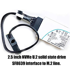 SF-8639 Connecting SSD Adapter Cable, U.2 to M.2 Cable for Intel/Intel P4510 P3500 P3600 750 Series P3700 Series 900 P3520 U.2 nvme SSD