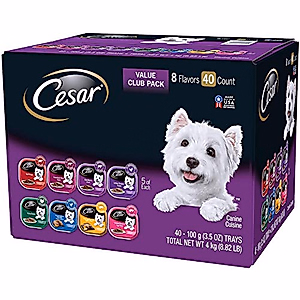 Cesar Canine Cuisine Wet Dog Food, Variety Pack (3.5 Ounce, 40 Count)