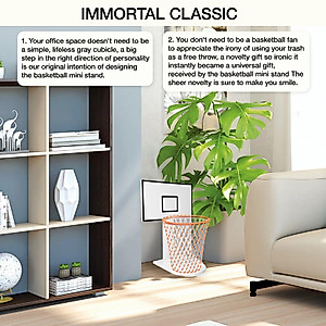 MORNING SUN Basketball Trash Can Holder, Basketball Trash Can Wooden Display (Excluding Trash Can), Garbage Bin Basketball Hoop for Home Office Kitchen Living Room