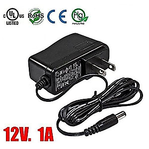 Amamax Wall Adapter Power Supply - 12VDC 1A, 5.5mm - 2.1mm Plug UL Listed