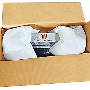 ALLOYWORKS CC161 4 Row All Aluminum Radiator for 1968-1980 Chevy Suburban K5 Blazer El Camino Malibu Jimmy Camaro Caprice Crossflow Radiators Shroud Fan Thermostat Relay Kit AT MT 33" Overall Width