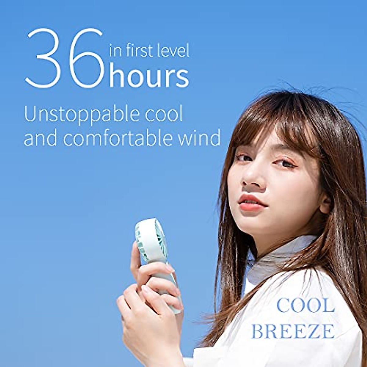 NO Mini Handheld Fan, USB Desk Small Personal Portable Stroller Fan with 4800mAh Rechargeable Battery, Cute Pocket Design Electric Fan 8-25H Working Hours for Travel Office Outdoor Summer Gift(PINK)