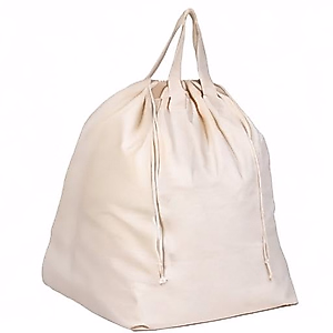 College Dorm Laundry Bags - Versatile and Heavy Duty College Laundry Hamper Liner with Drawstring - Canvas Laundry Basket Liner - 100% Cotton, Washable and Foldable Cloth Laundry Bags (1 Pack)