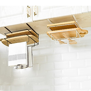 VOSAREA Kitchen Cutting Board Rack Punch Free Double Deck Chopping Board Organizer Towel Holder with Drip Tray Iron Baking Pan Dishcloth Rack White