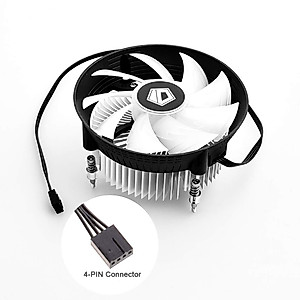 ID-COOLING DK-03i CPU Cooler for LGA1200/115X, 60mm Height Low-profile CPU Air Cooler with Aluminum Fins, Rainbow RGB Lighting, 120mm PWM Fan, Thermal Compound Included, TDP 100W