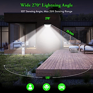 Solar Outdoor Lights - 4-Pack Super Bright 160 LEDs Motion Sensor Security Lights with 270° Wide Angle/3 Modes IP65 Waterproof Solar Powered Wall Lights for Patio Garden Garage Yard Front Door