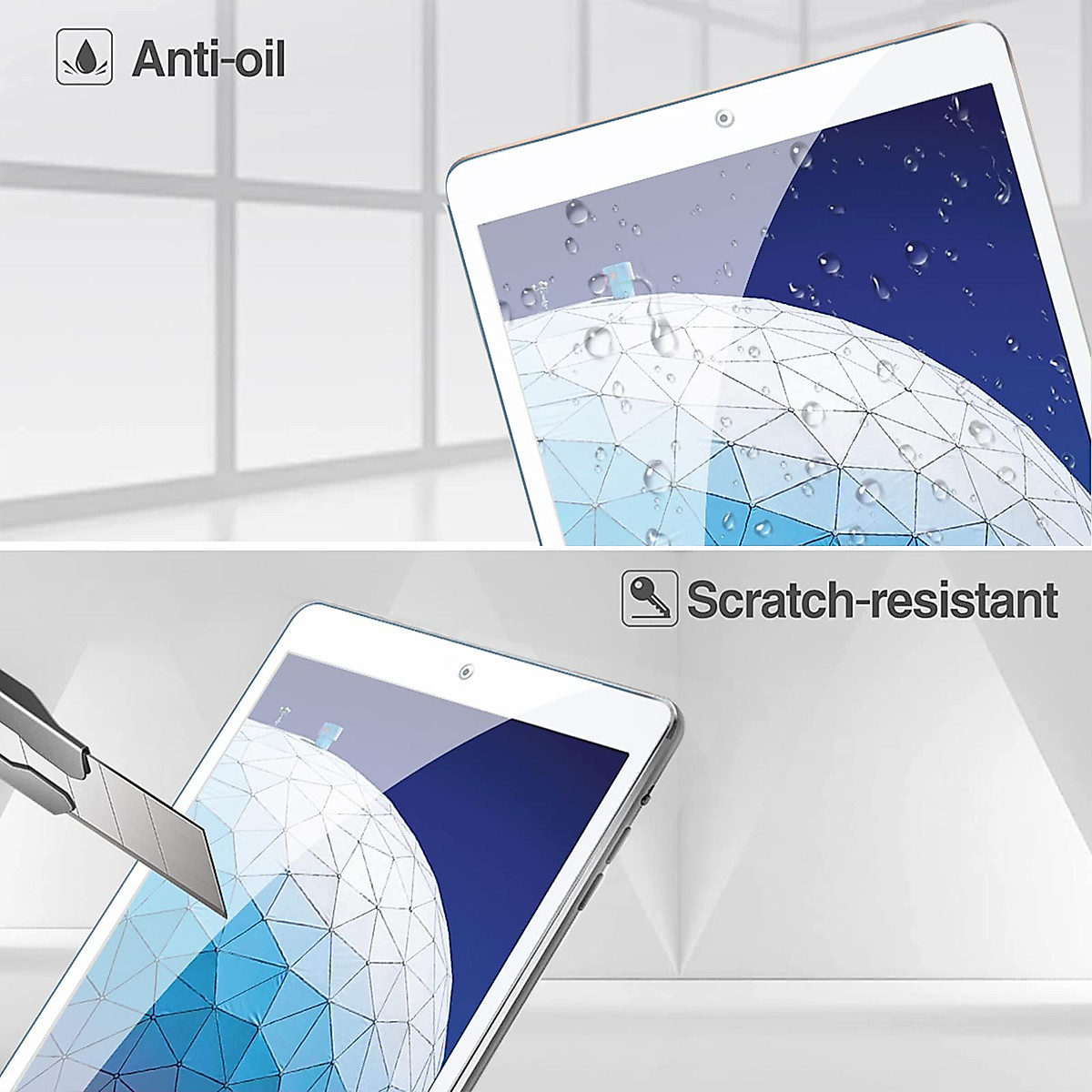 ProCase 1 Pack for 10.5" iPad Air 3rd 2019 / iPad Pro 2017 Screen Protector, Tempered Glass Film Guard for iPad 10.5 Air 3 / iPad Pro 10.5 2017