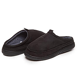 Skysole Boys’ Clog Slippers, Water Repellant Micro Suede, Cozy and Comfortable Indoor Slip-Ons, Black, Size 6