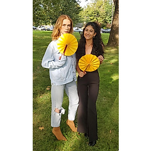 AHIASTRING AFRICAN FOLDING FAN | CHURCH FAN | TV FAN | HAND HELD FOLDING FAN | SUMMER HAND FAN | SPORTS HAND FAN WITH A POUCH (200)