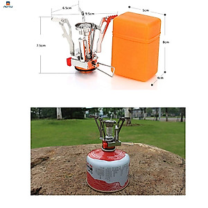 AOTU Portable Camping Stoves Backpacking Stove with Piezo Ignition Stable Support Wind-Resistance Camp Stove for Outdoor Camping Hiking Cooking
