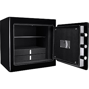 Barska White Keypad Dark Interior Jewelry Safe, Black