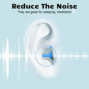 150 Pairs Silicone Ear Plugs Bulk Individually Wrapped Noise Cancelling Earplugs for Sleeping Reusable Noise Reduction Earplugs Colorful Soft Ear Plugs with Carry Case for Swimming Snoring