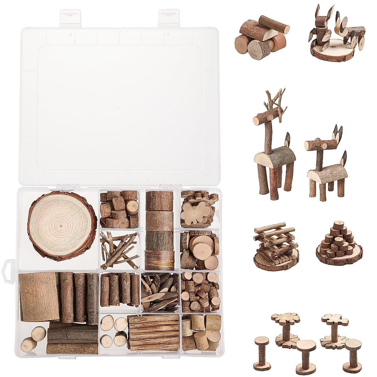 LAZACA Wood Craft Kits DIY for Kids Ages 5-20 Wooden Art Paint Bulk Crafts Garden Playset Loose Parts Play Materials L/21X17X4cm