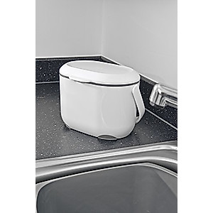 Addis 2.5 Litre Kitchen Compost Caddy, White/Grey