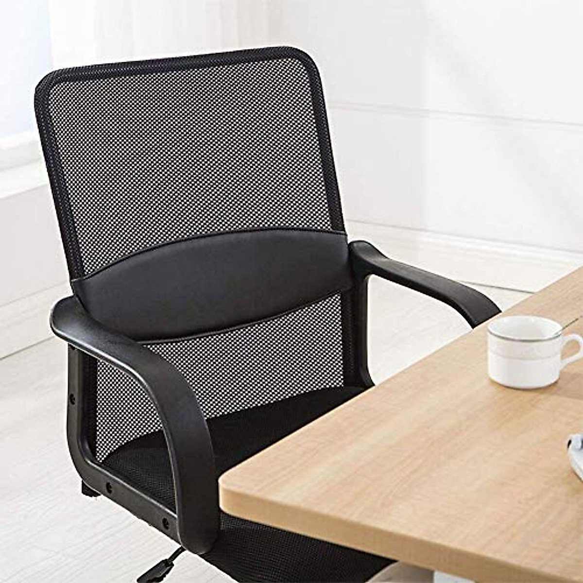 MayNuo Office Chair Gaming Chair Computer Chair Office Chair Black,Ergonomic Desk Chair with Armrest Computer Chair with Lumbar Support Mid Back Home Office Swivel Mesh Chair/Svart