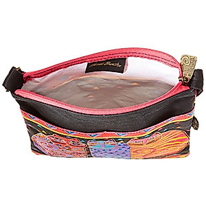 Laurel Burch Crossbody Purse Zipper Top 10"X10", Feline Friends