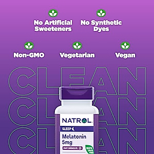 Natrol Fast Dissolve Melatonin 5 mg, Melatonin Supplements for Restful Sleep, Sleep Support for Adults, 90 Strawberry-Flavored Tablets, Up to a 90 Day Supply