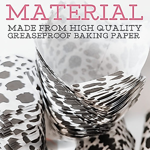 50PCS Cow Tulip Cupcake Liners Cupcake Wrappers Cow Print Baking Cups Muffin Cups Cow Cupcake Cups for Birthday Party Farm Western Party Decorations