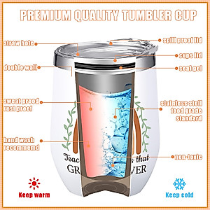 10 Pack Teacher Gifts Mug Bulk Boho Rainbow Wine Tumbler Thank You for Being Awesome Stainless Steel Tumbler with Lids Straws and Brushes Insulated Coffee Tumbler for Woman Teacher Present, 12 oz