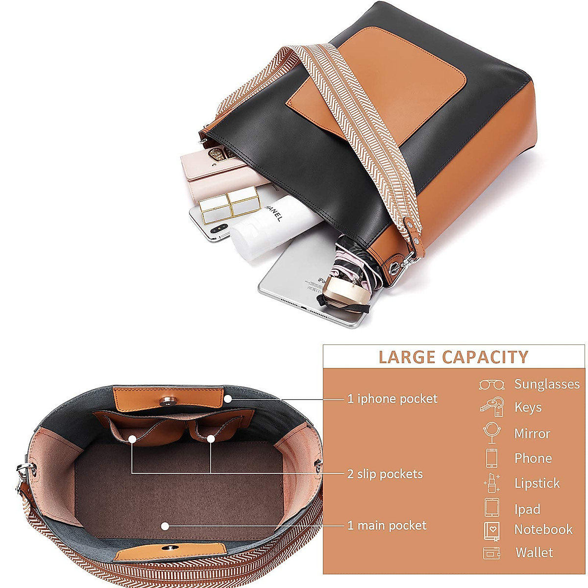 BOSTANTEN Handbags for Women bundle Leather Wallets