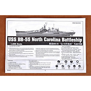 Trumpeter 1/350 Scale USS North Carolina BB55 Battleship