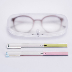 EZESO 2 PCS Glasses Case Spectacle Case Box Magnetic Closure Plastic Translucent Eyeglass Case