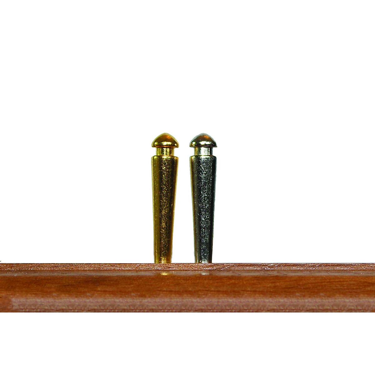 WE Games Premium Easy Grip Cribbage Pegs with a Tapered Design & Velvet Pouch - Set of 6 (3 Gold & 3 Silver)