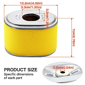 LOCOPOW Air Filter for Honda 17210-ZE1-505 GX160 GX200 GX140 5.5HP 6HP Engine # 17210-ZE1-822 17210-ZE1-517 17210-ZE1-505 2 Pack