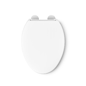 KOHLER Hyten Elevated Quiet-Close Elongated toilet seat, White