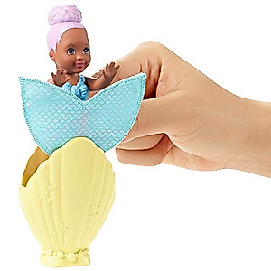 Barbie Dreamtopia Blind Pack Surprise Mermaid Dolls, 4-Inch, in Seashell, with Surprise Look, Gift for 3 to 7 Year Olds