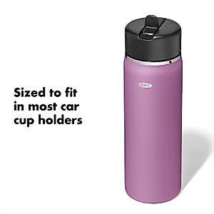 OXO Strive 20oz Wide Mouth Water Bottle with Straw Lid - Amethyst