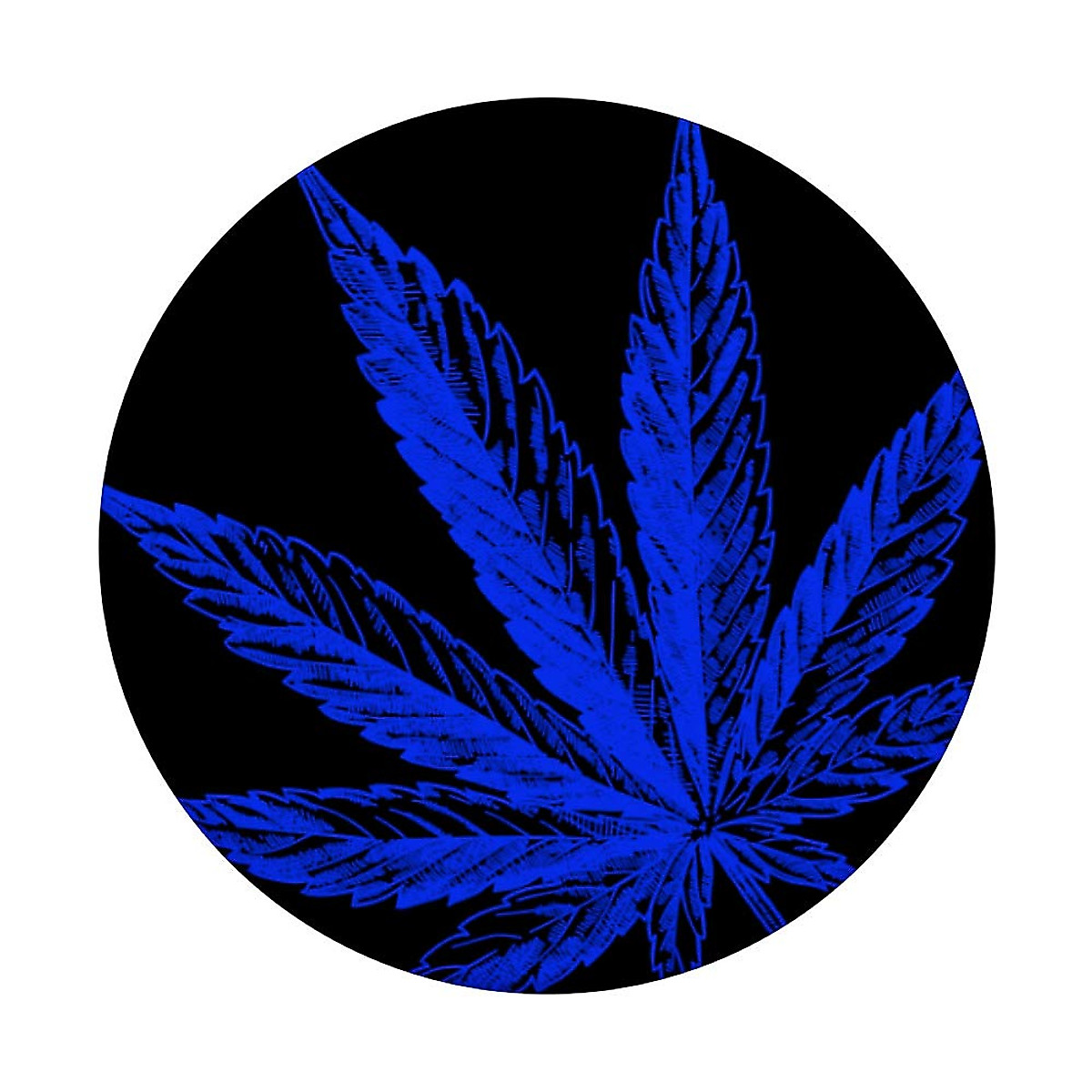 Blue Weed Leaf Marijuana Cannabis Hemp CBD Oil Cannabidiol PopSockets PopGrip: Swappable Grip for Phones & Tablets