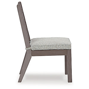 Signature Design by Ashley Hillside Barn Outdoor Dining Chair, Set of 2, 20" W x 27" D x 37" H, Light Brown & Light Gray