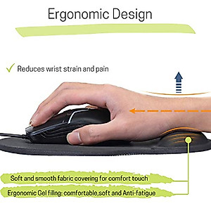 Mr. Pen- Mouse Pad with Wrist Support, Ergonomic Mouse Pad, Mouse Pad Wrist Support, Gel Mouse Pad, Ergonomic Mouse Pad with Wrist Support, Gaming Mouse Pad with Wrist Support, Wrist Support Mouse Pad