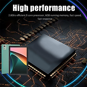HD Tablet, 2 in 1 8 Core CPU Tablet 8MP 16MP Dual Camera 5G WiFi 6G 128G Memory for Android 12 for Study (US Plug)