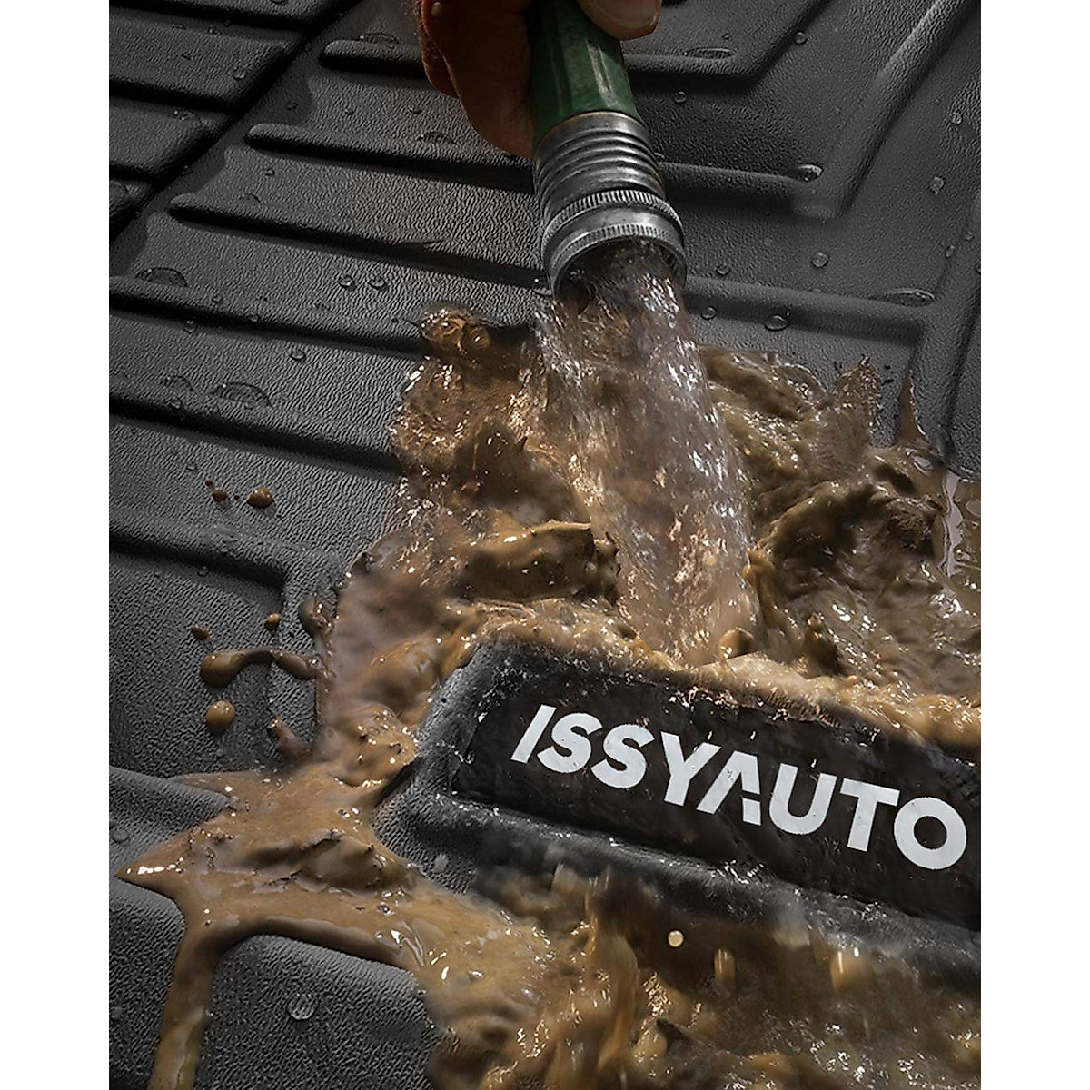 ISSYAUTO Floor Mats Liners, Compatible with 2013-2019 Escape 2013-2018 C-Max, All Weather Guard Floor Liners TPE Car Mats Waterproof 1st and 2nd Row, Black