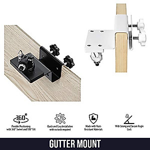 Wasserstein Weatherproof Gutter Mount Compatible with Arlo Pro/Pro2/Pro3/Pro4, Arlo HD, and Arlo Ultra/Ultra 2 - Greater Height for Your Arlo Cameras (2-Pack, White)