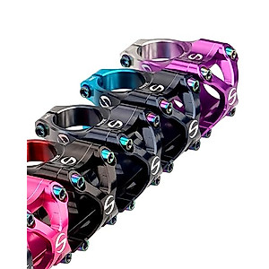 Bike Stem 31.8 * 35mm Short Gradient Bicycle Handlebars Riser Lightweight CNC Aluminum 28.6 for Mountain Bike Enduro Trail AM XC (Black Gradient Red)