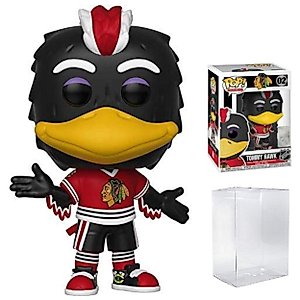 POP! Sports NHL Mascots Tommy Hawk Chicago Blackhawks Action Figure (Bundled with Pop Shield Protector to Protect Display Box)