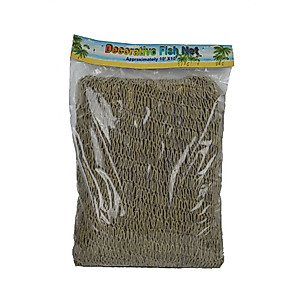 Nautical Tropical Imports Authentic Used Brown Fishing Net 10 by 10 FT