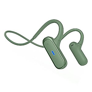 DACOM Open Ear Headphones Wireless Bluetooth Air Conduction Earphones 15 Hours Playtime IPX6 Waterproof Lightweight Over-Ear Headphone with Mic for Sport Work Study Indoor and Outdoor Green