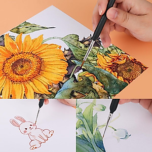 10Pcs Miniature Paint Brushes, Detail Fine Tip Paint Brushes Set with Ergonomic Handle - Suitable for Acrylic Painting, Oil, Watercoloring, Face, Nail, Scale Model Painting, Line Drawing