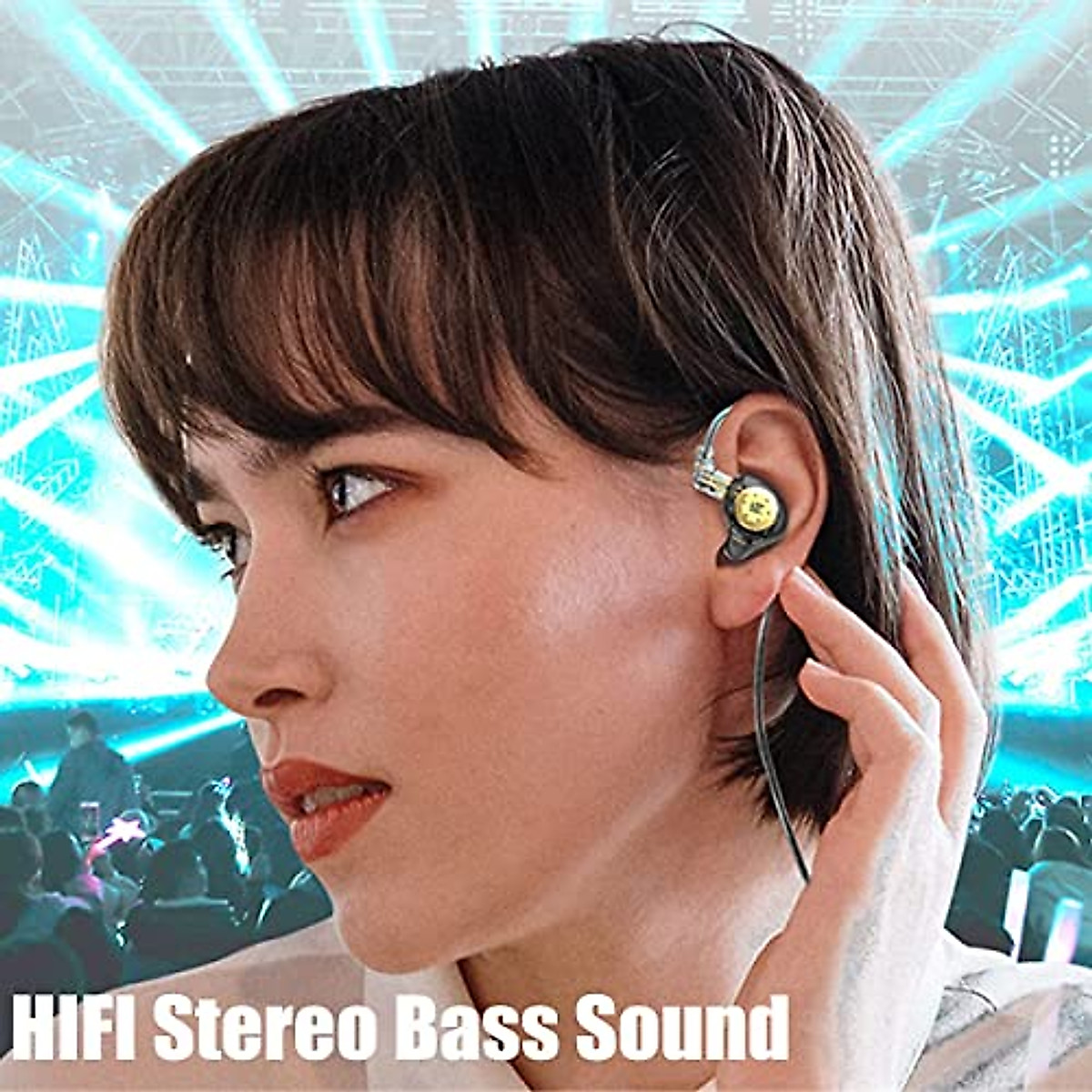 KZ EDX PRO iem Gaming Earbuds with 1DD, Wired Earphones Headphones, KZ in-ear Monitors, HIFI Deep Bass Sound with New 10mm Dynamic Driver Detachable Cable for Gaming Sport Church Video(Cyan, with mic)