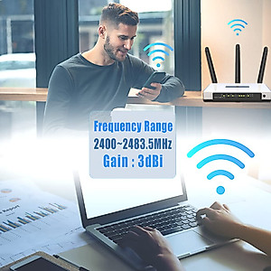 WiFi Antenna WiFi, WiMAX Bluetooth and Zigbee Right Angle Profile RP SMA Plug