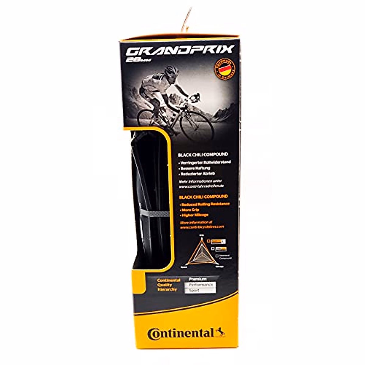 Continental Grand Prix All Rounder Bicycle 700x25 Black Chili Folding Clincher - Pair (2 Tires)