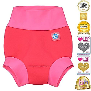 Splash About Happy Nappy Swim Diaper, Pink Geranium,12-24 Months